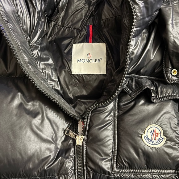 Moncler | Jackets & Coats | Moncler Shiny Black Puffer Jacket | Poshmark